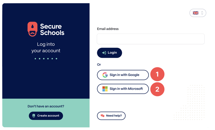 Logging in to the Secure Schools Platform